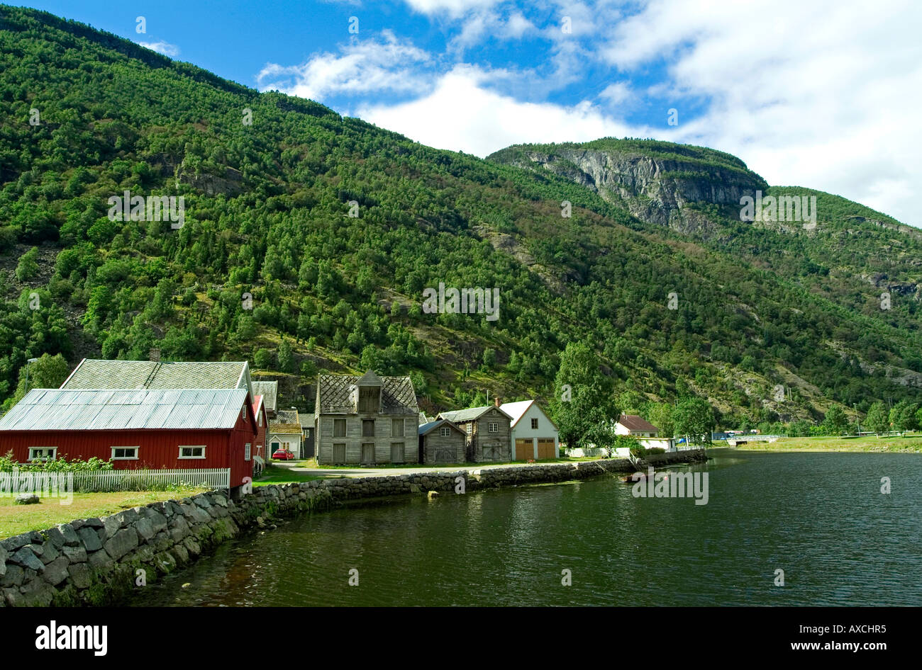Laerdalsoyri old district.Laerdal.Norway Stock Photo - Alamy