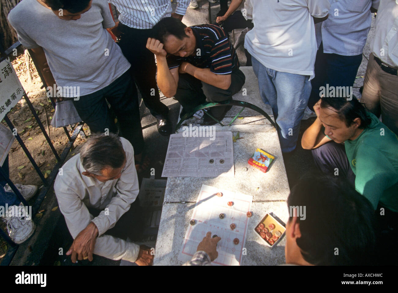 Mahjong street scene Hong Kong SAR Stock Photo - Alamy