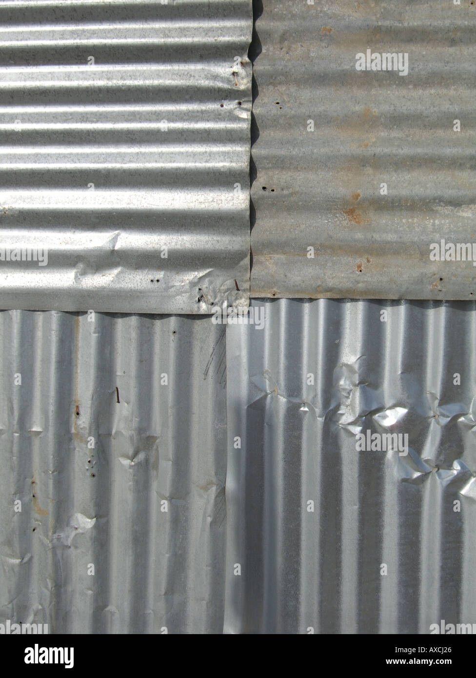 corrugated steel construction fence Stock Photo - Alamy