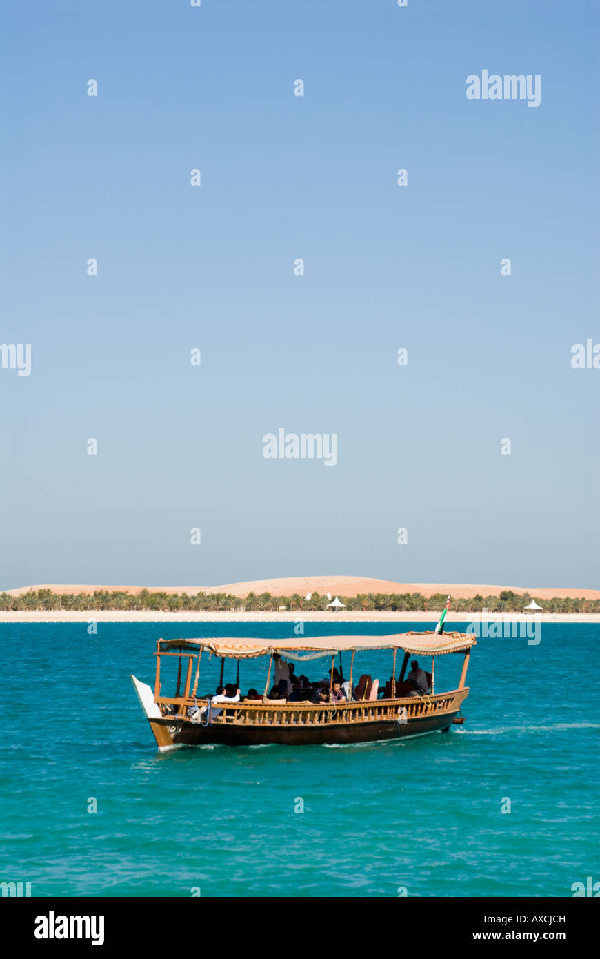 Tourists on Boat Abu Dhabi Stock Photo - Alamy