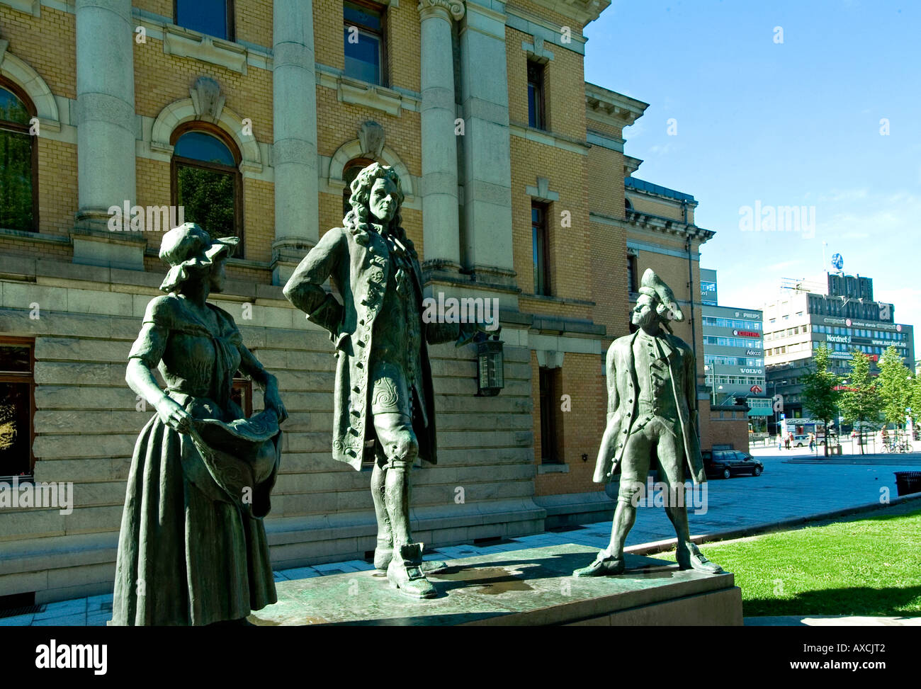 Oslo ludvig holberg statue national hi-res stock photography and images ...