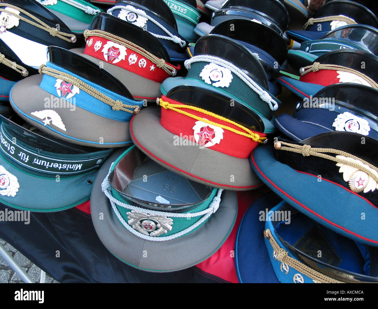 souvenir military hats for sale Berlin Germany Stock Photo - Alamy