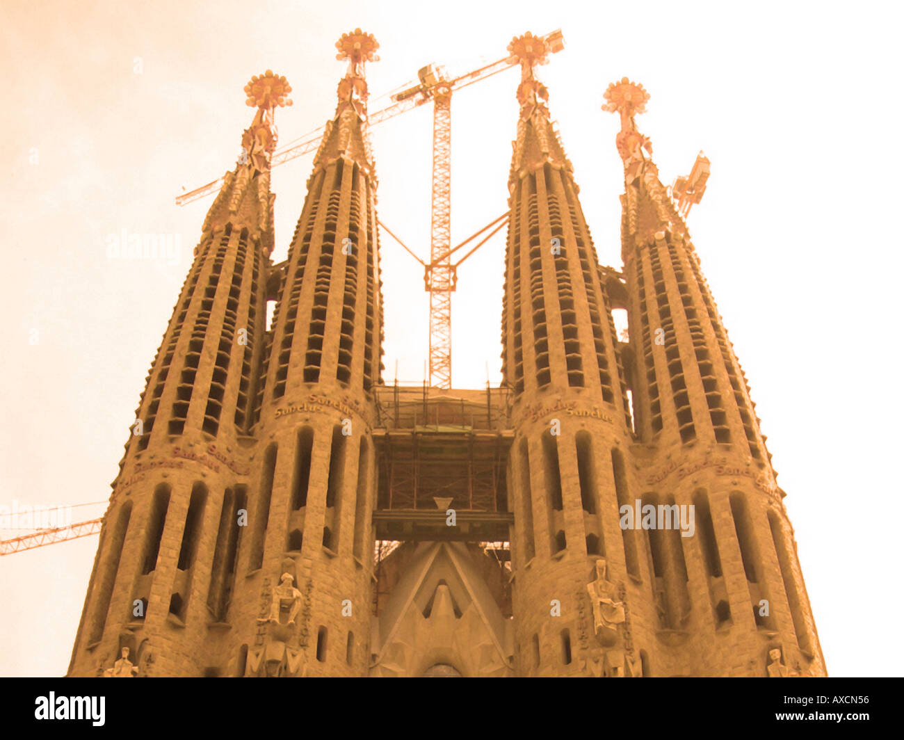 SPIRES OF SAGRADA FAMILIA BARCELONA SPAIN Stock Photo - Alamy