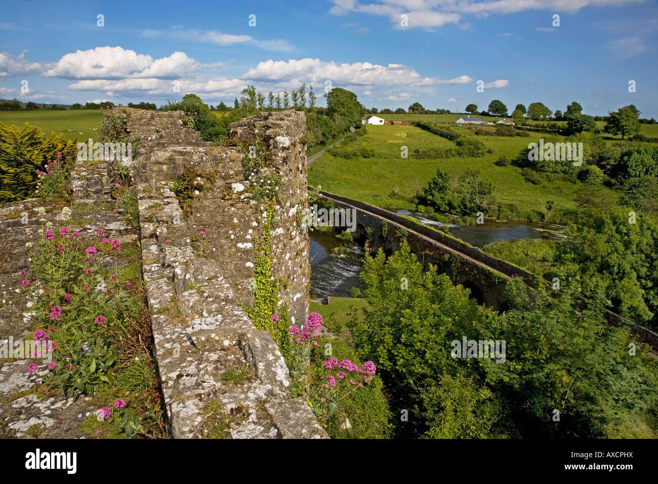 The 13 Arch Bridge from the Castle, Glanworth, County Cork, Ireland ...