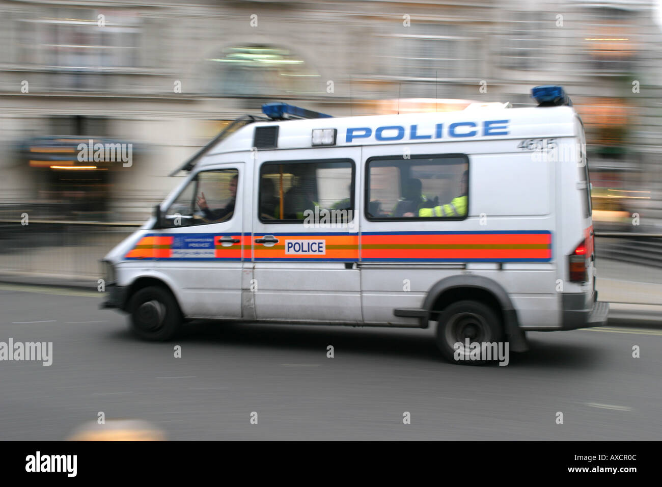 Police Mini Bus Van London UK Stock Photo - Alamy