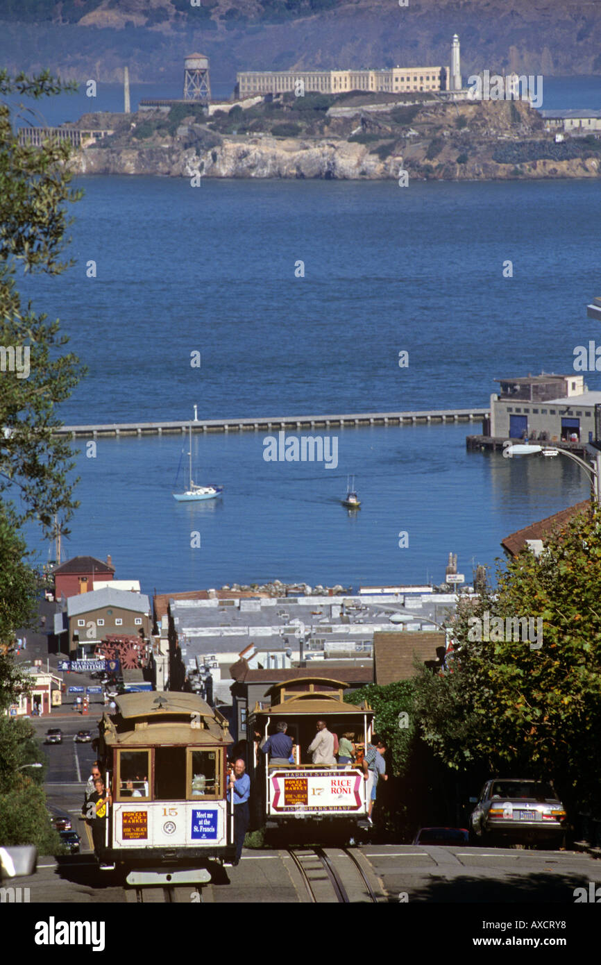 Cable Car Alcatraz San Fransisco California America Stock Photo - Alamy