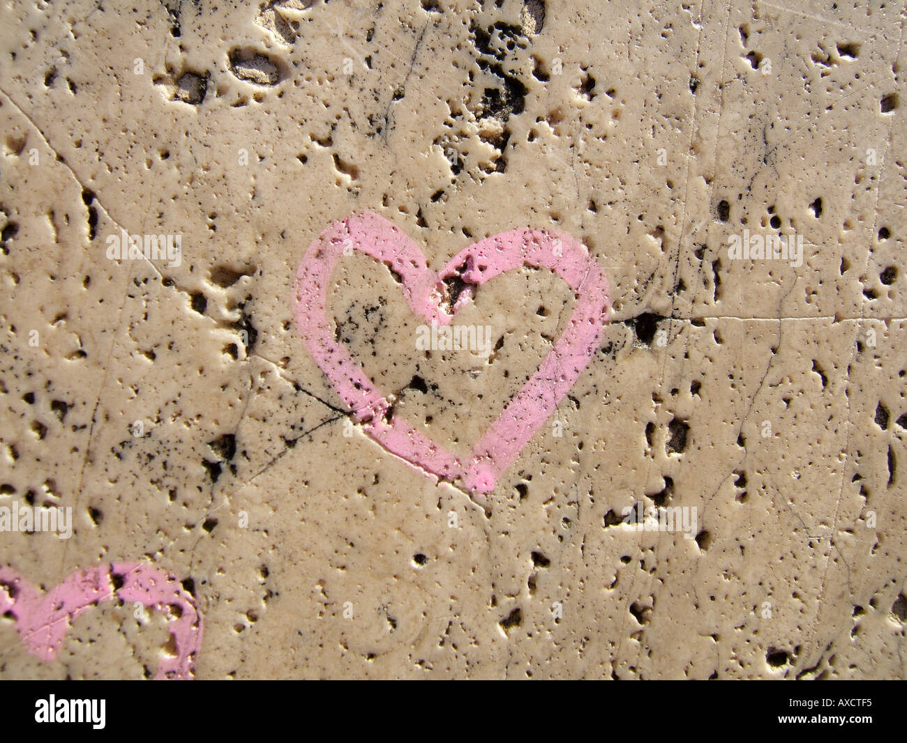 pink heart on wall Stock Photo - Alamy