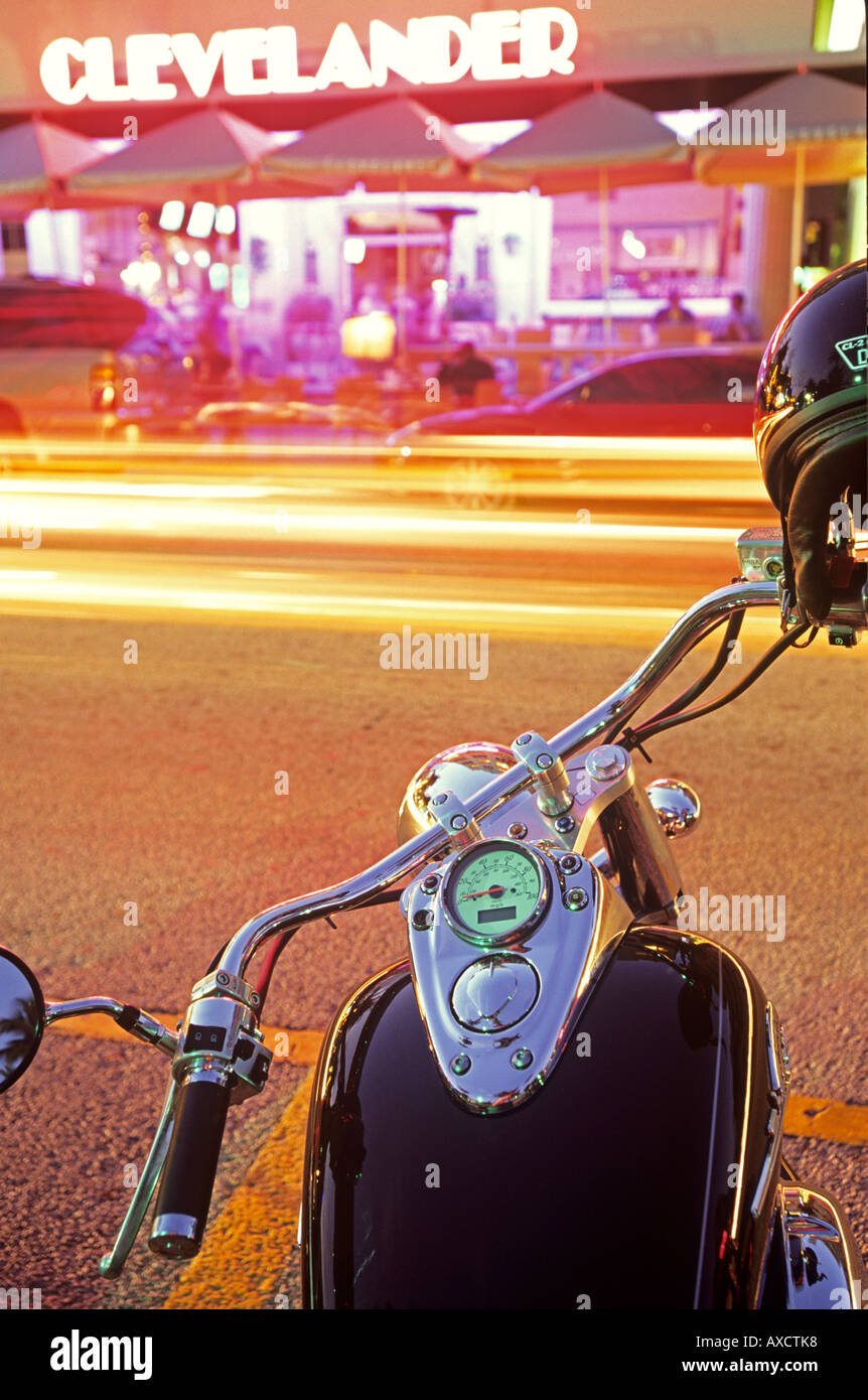 Motorbike Ocean Drive Miami Beach Florida America Stock Photo - Alamy