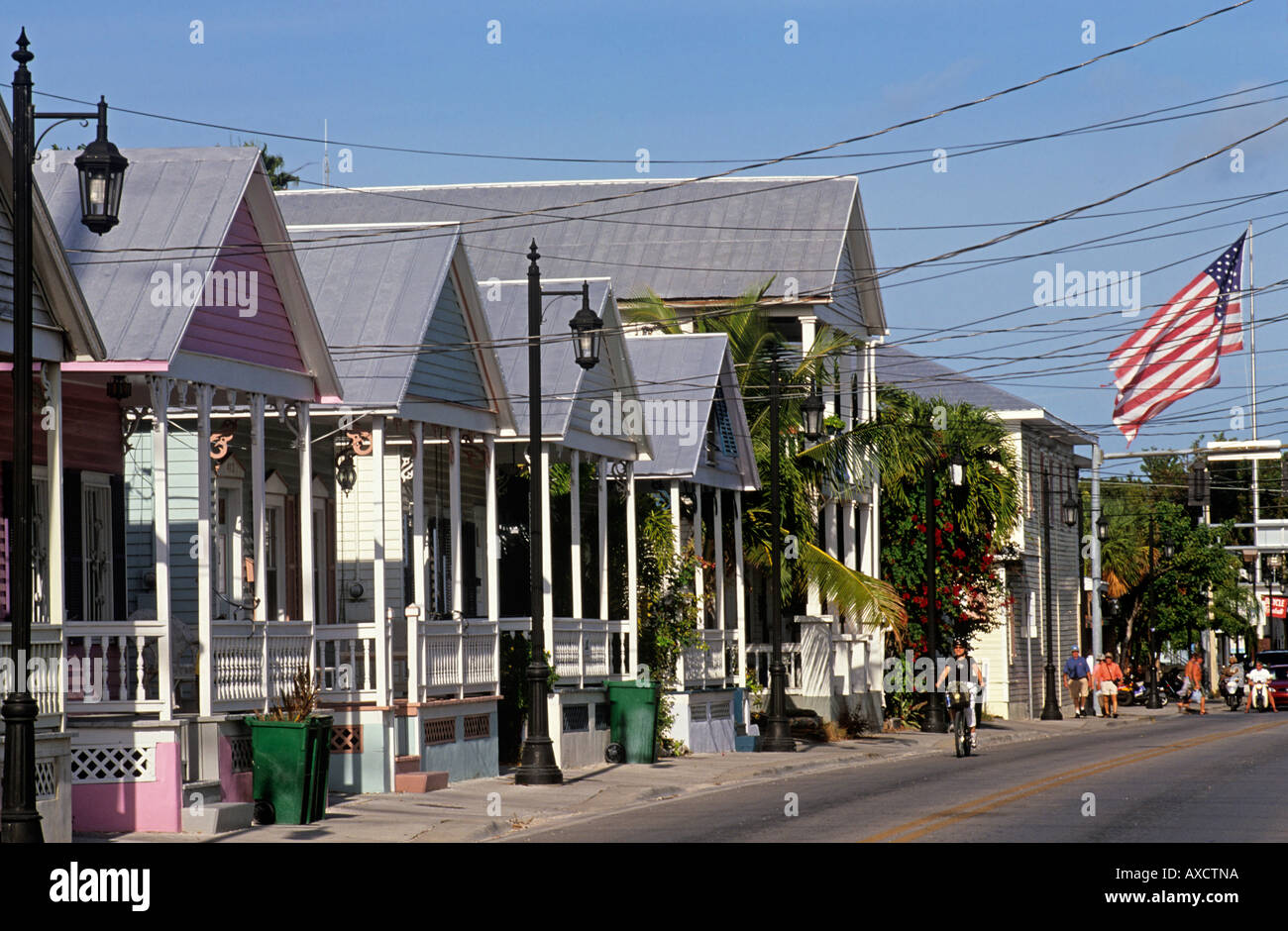 Typical street Key West Florida America Stock Photo - Alamy