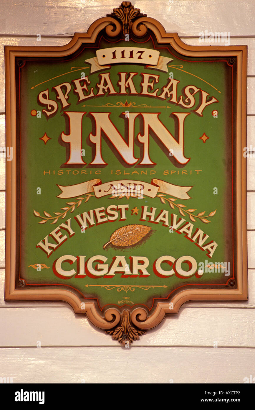 Bar sign Key West Florida America Stock Photo - Alamy