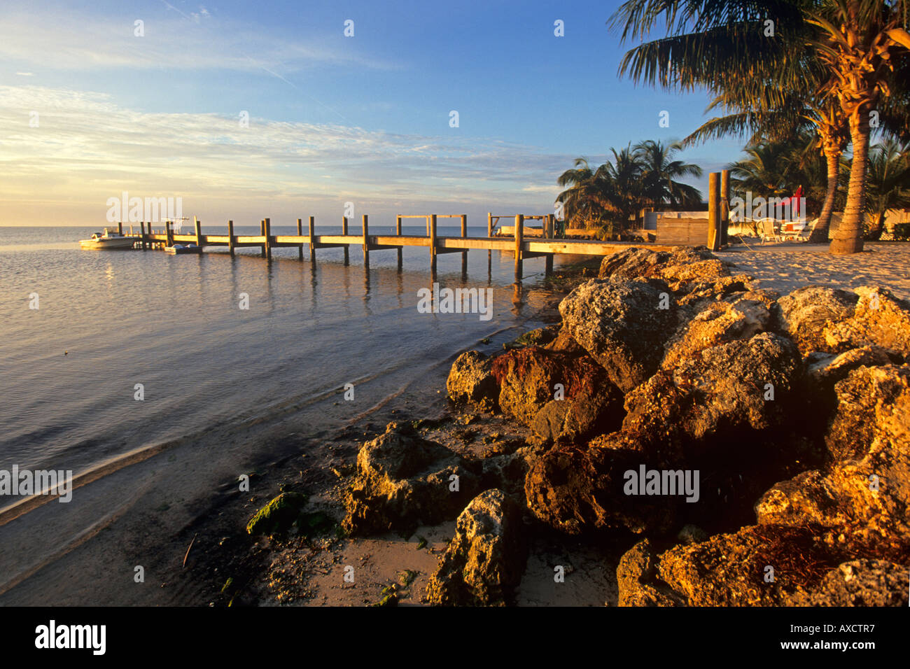 Jetty Florida Keys America Stock Photo - Alamy