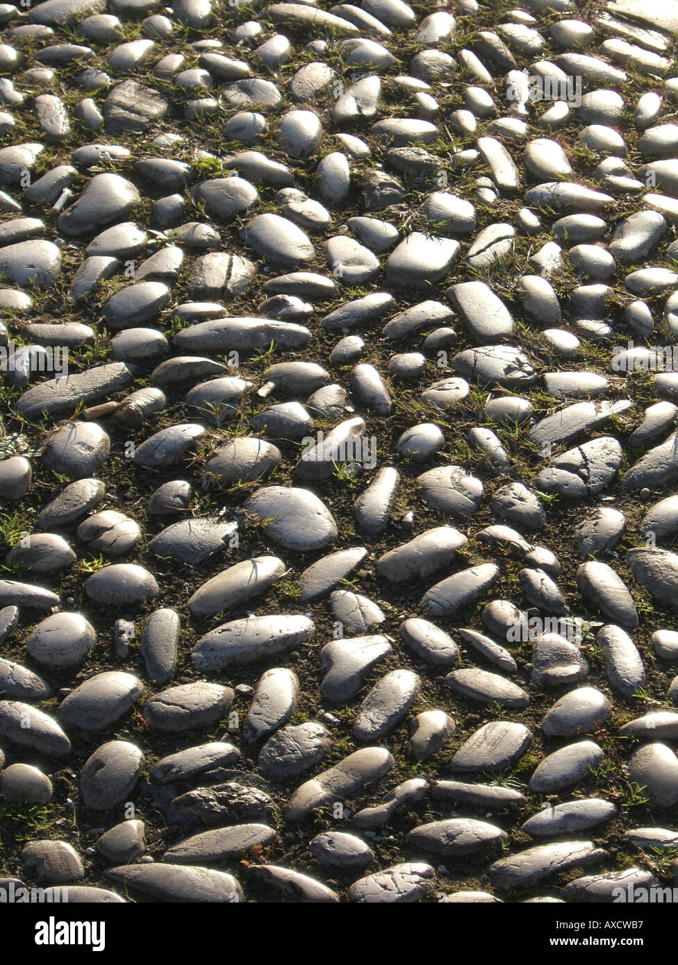 pattern on cobbled street pavement Stock Photo - Alamy