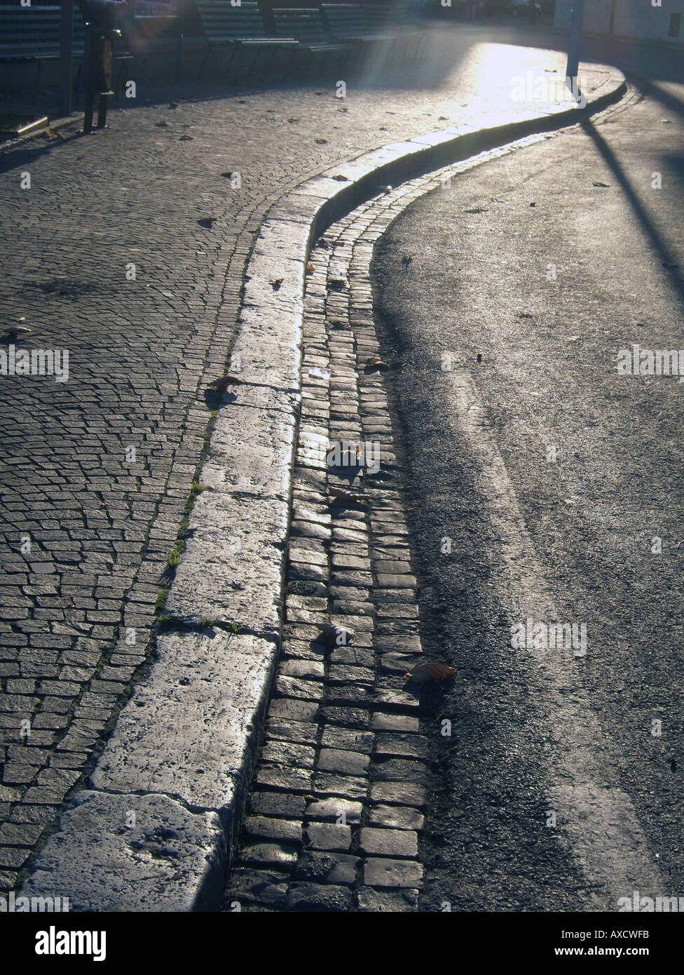 pavement and street in morning Stock Photo - Alamy