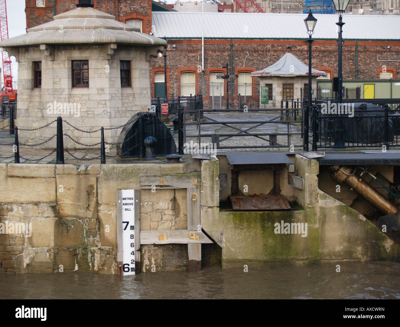 victorian dock entry lookout point tide guage albert dock liverpool ...
