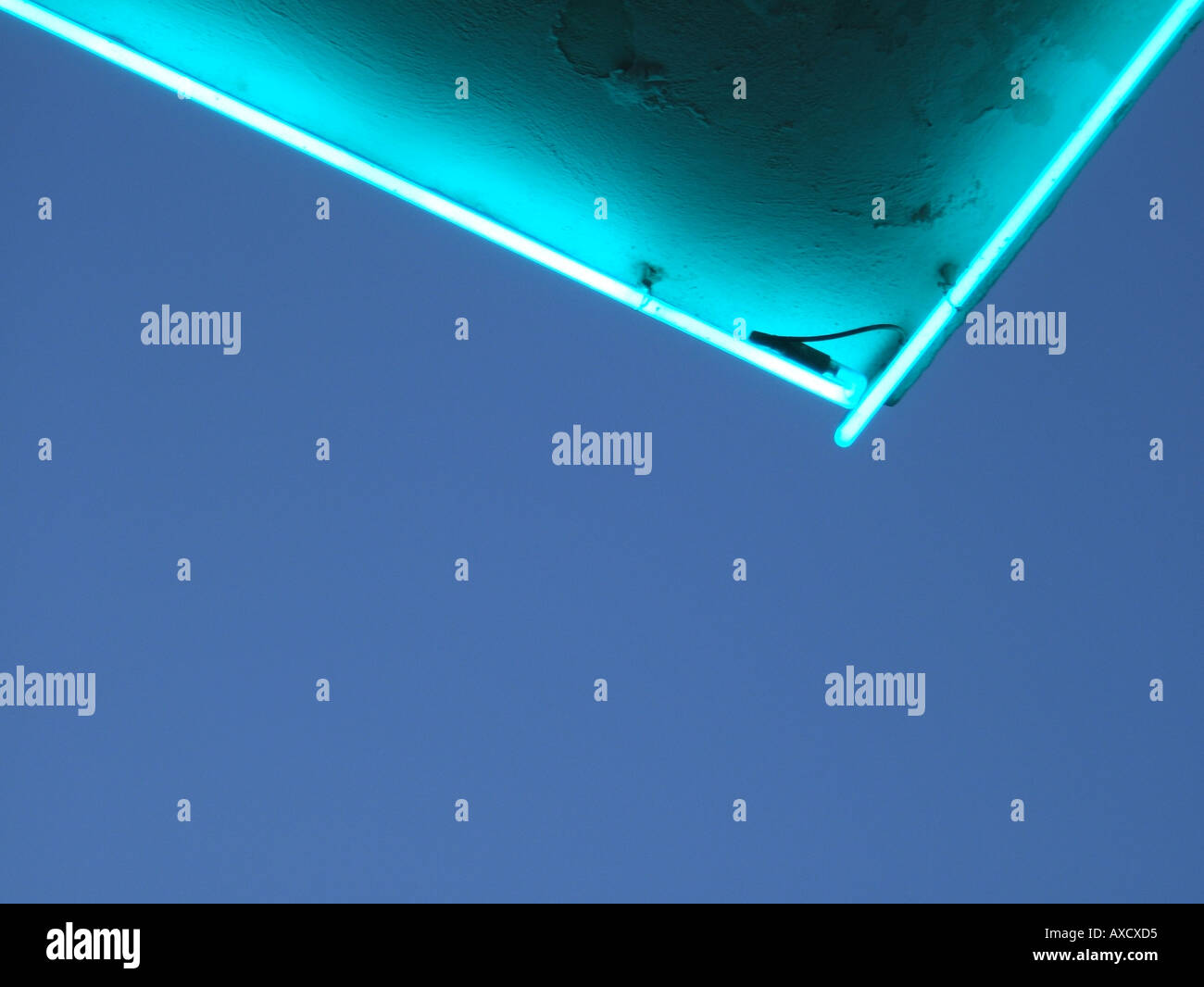 cool blue neon light strip Stock Photo - Alamy