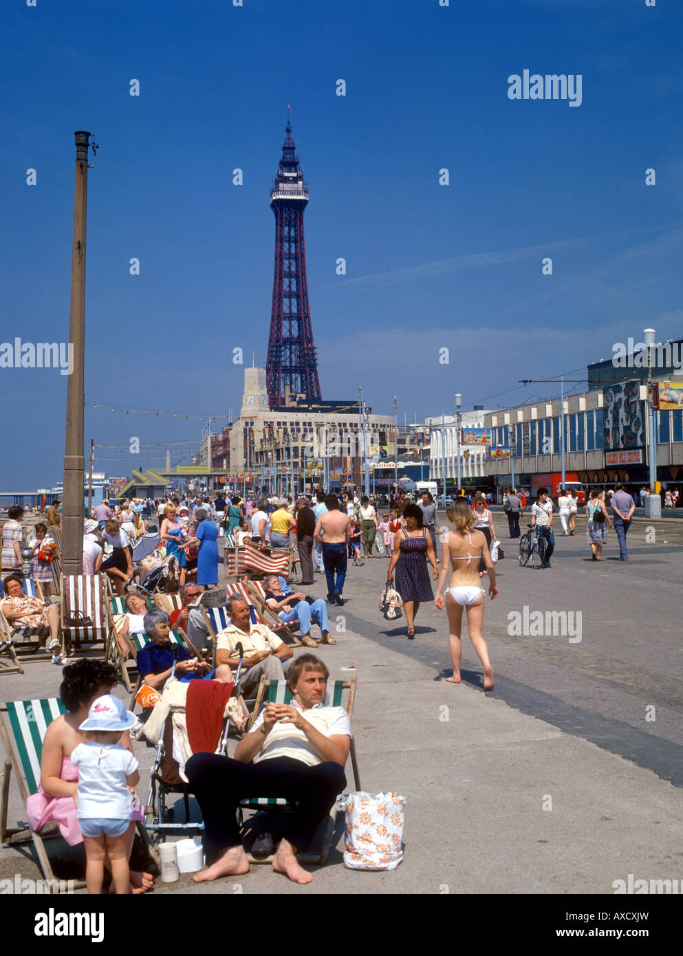 Blackpool Tower and Esplanade Stock Photo - Alamy