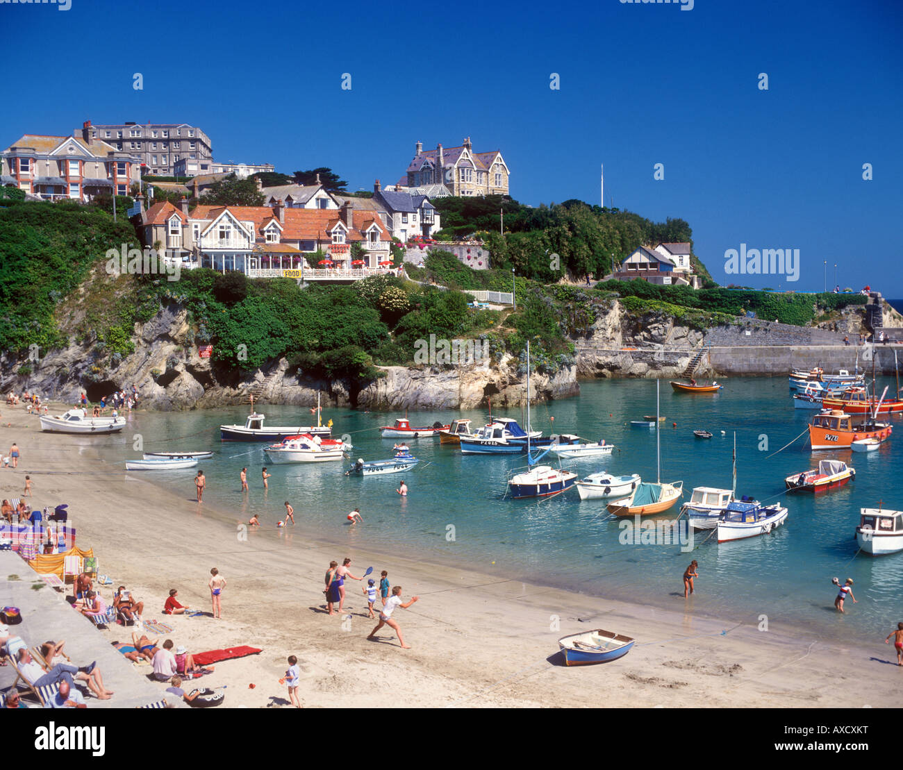 Newquay - Harbour beach Stock Photo - Alamy