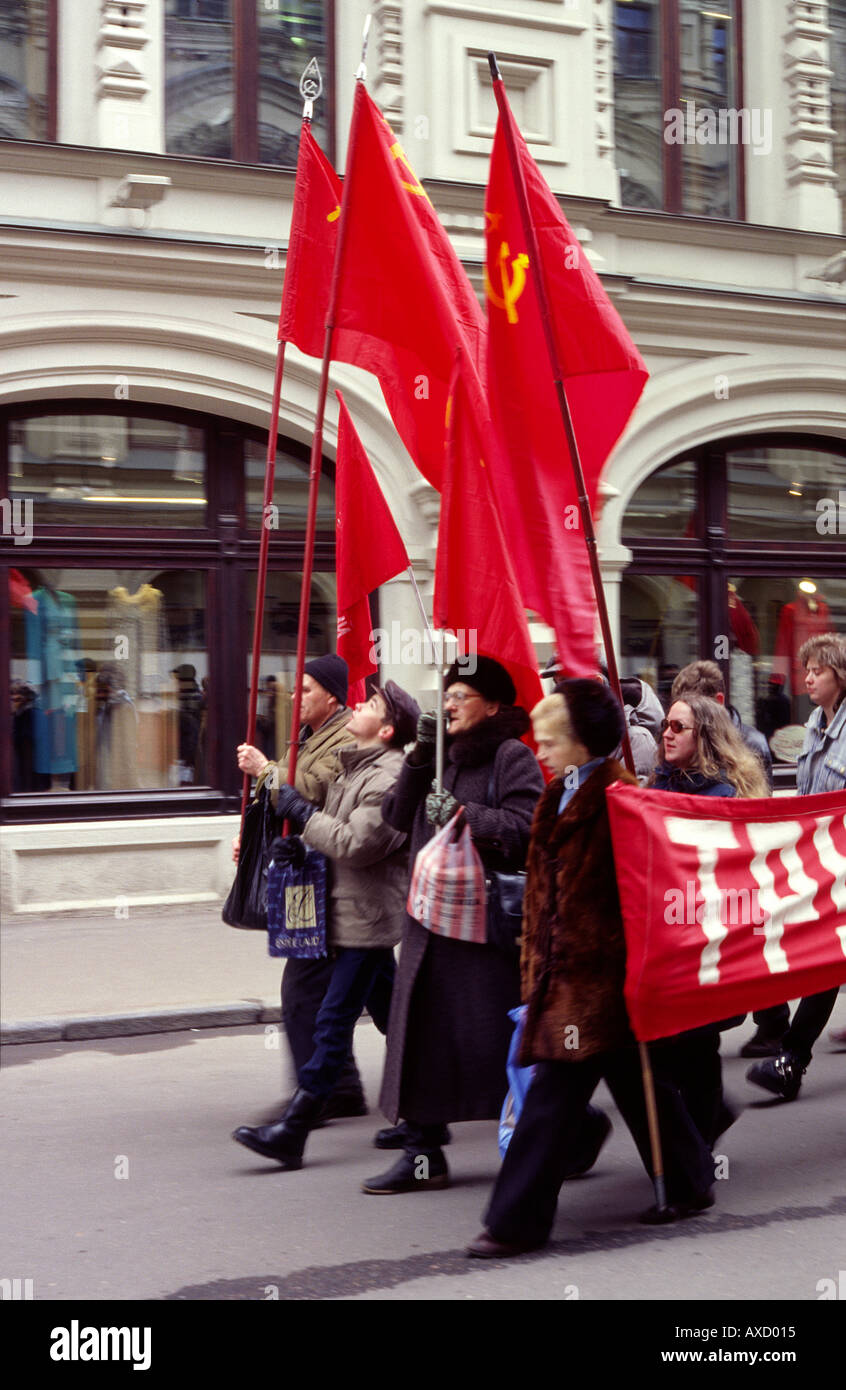 Communist demonstrators Moscow Stock Photo - Alamy