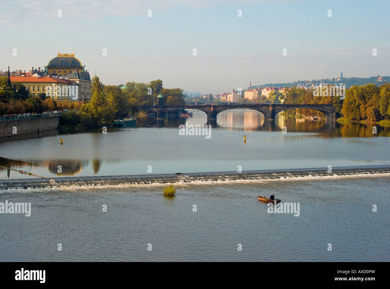 Early Morning Moldau River Prague Czech Republic Stock Photo - Alamy