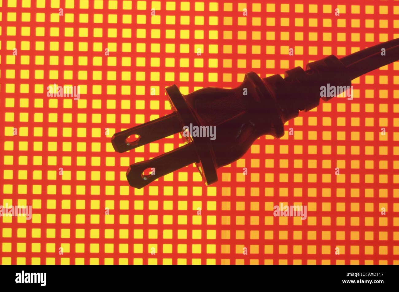 Electrical Power Plug on Grid Stock Photo - Alamy