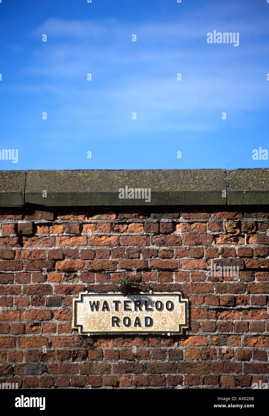 Sign for the famous Waterloo Road Liverpool Docks UK Stock Photo - Alamy