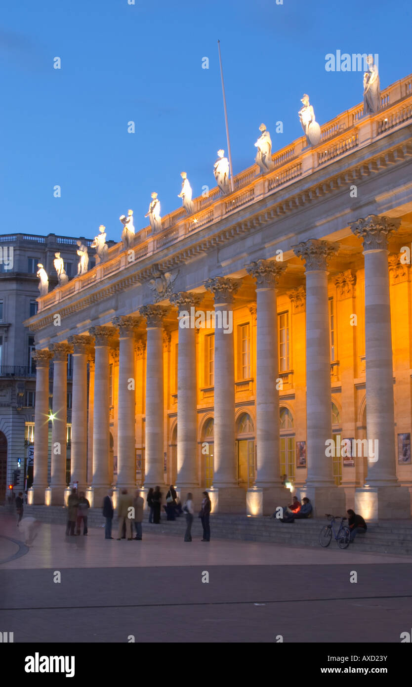 Bordeaux opera house at night hi-res stock photography and images - Alamy