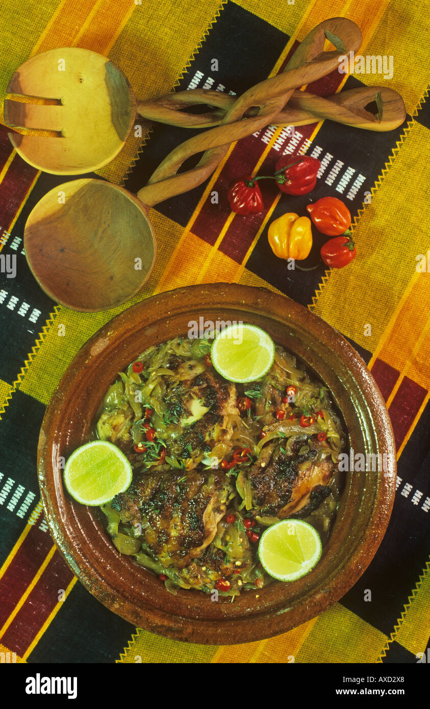 Gambia Senegal food Chicken Yassa Stock Photo - Alamy