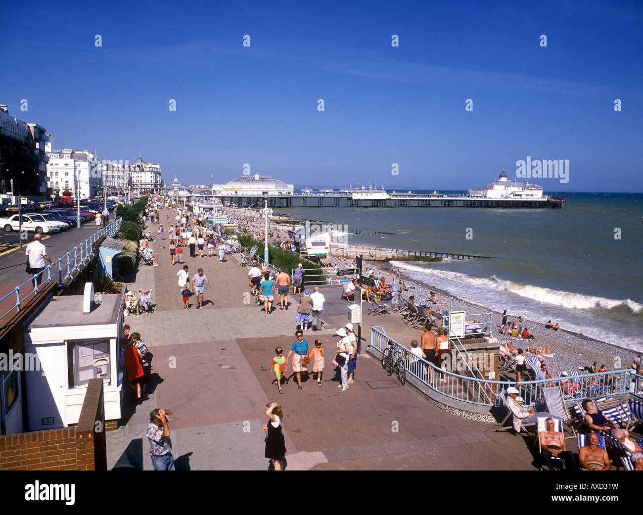 Eastbourne - View of the promenade and pier Stock Photo - Alamy