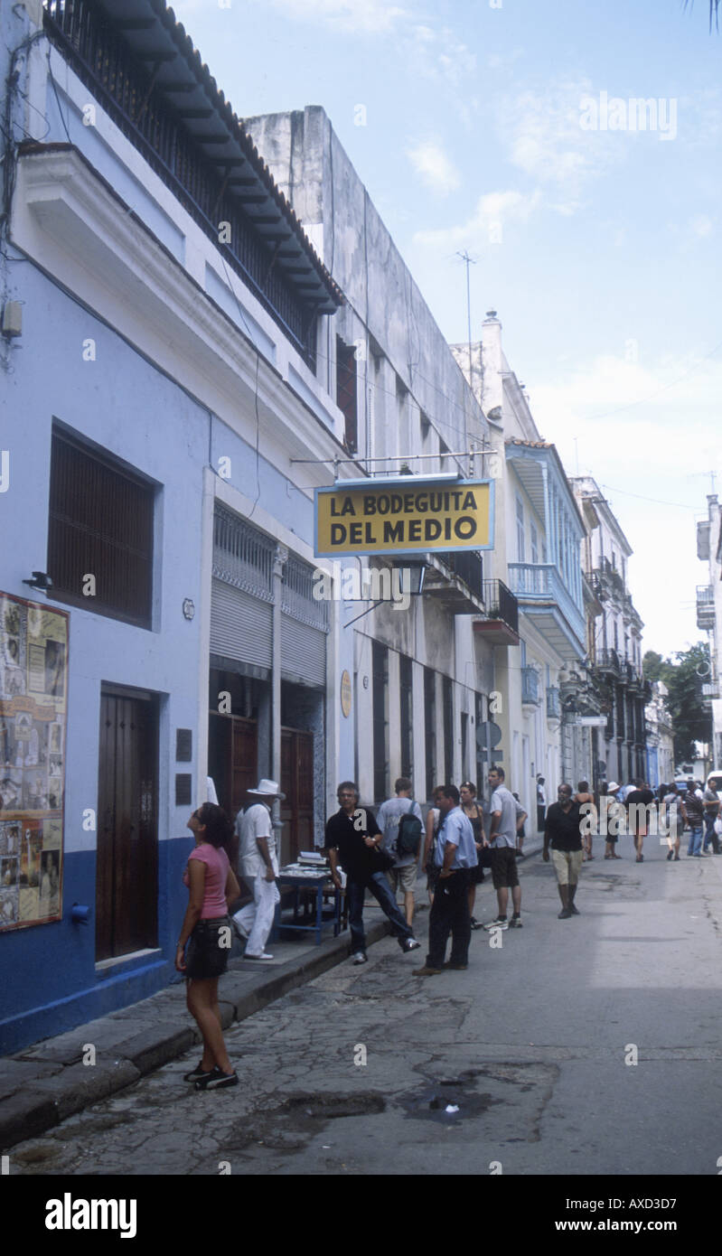 OLD HAVANA CUBA Street and Entrance sign of famous La Bodeguita del ...