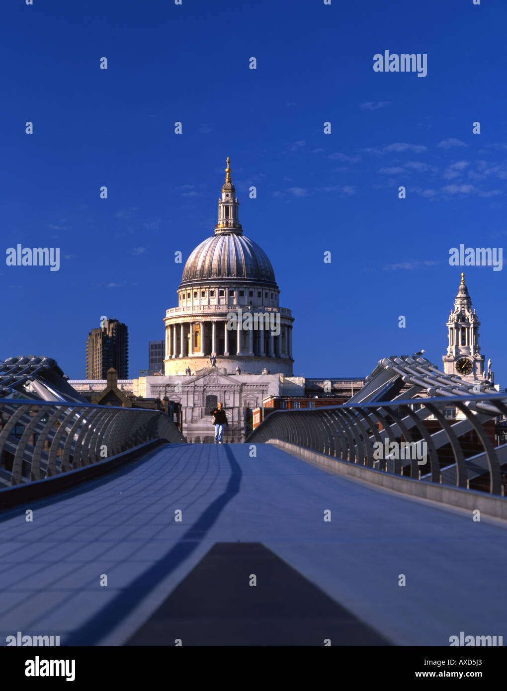 London Millennium Footbridge, a steel suspension bridge crossing the ...