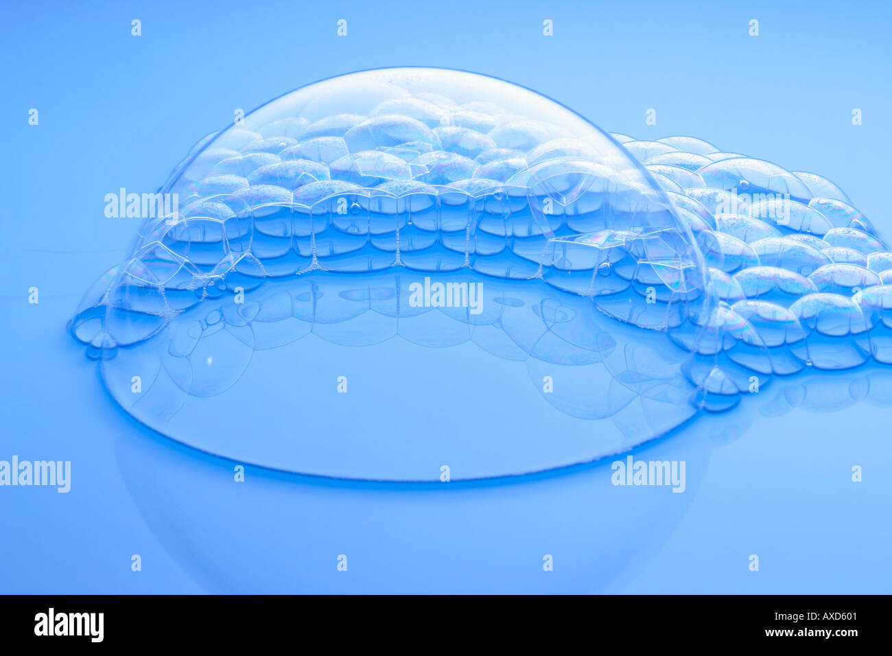 soap bubbles floating swimming on water surface Stock Photo - Alamy