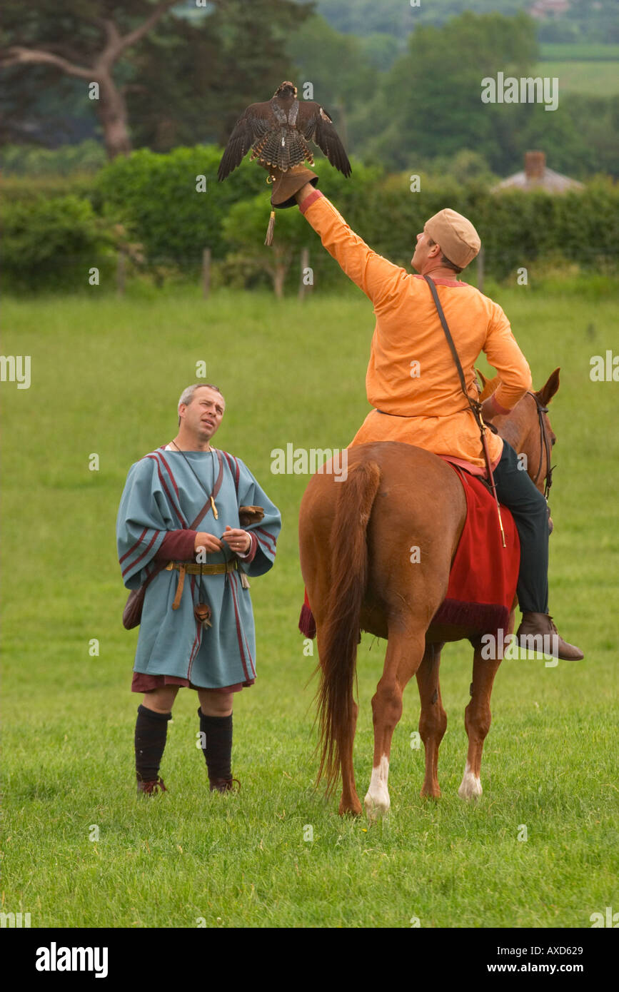 Members of Comitatus Raphael Falconry Roman Living History Wroxeter ...