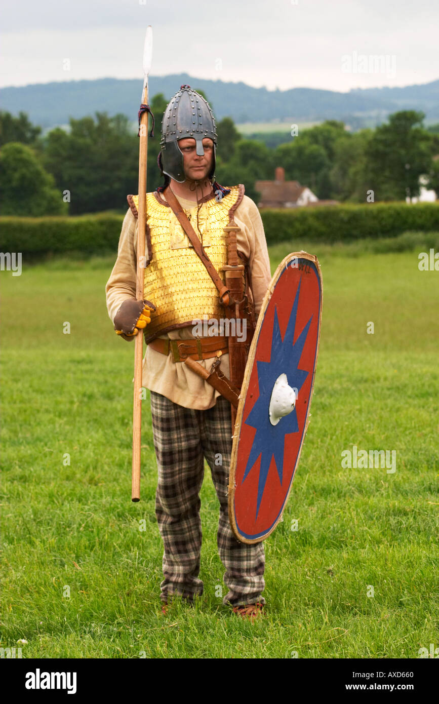 Members of Comitatus Roman Living History Wroxeter Solder with shield ...