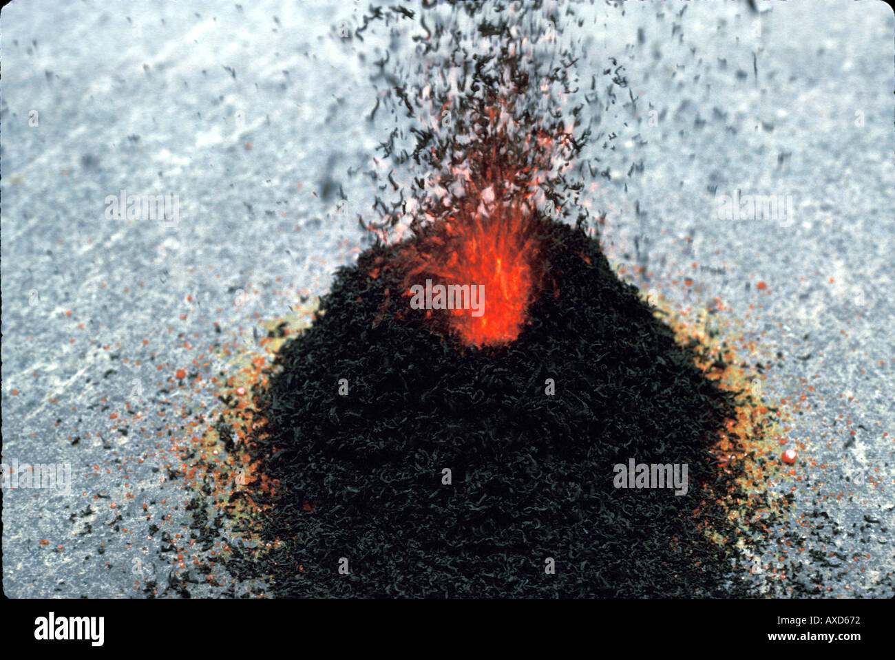 Science Chemical volcano Stock Photo - Alamy