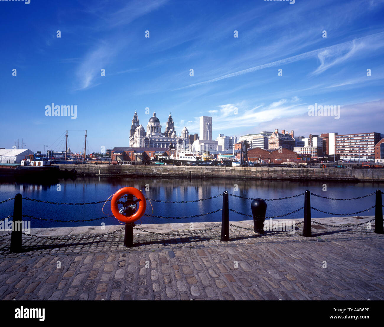Liverpool - Maritime Museum and waterfront buildings viewed from Albert ...