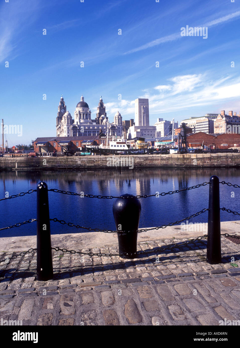 Liverpool Maritime Museum and waterfront buildings viewed from Albert ...