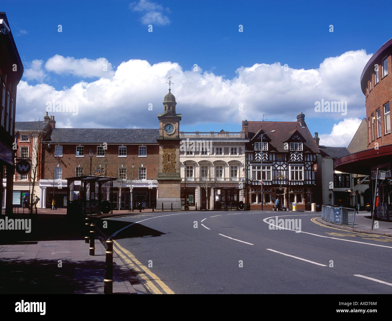 Rugby - The Clock Tower in the town centre Stock Photo - Alamy