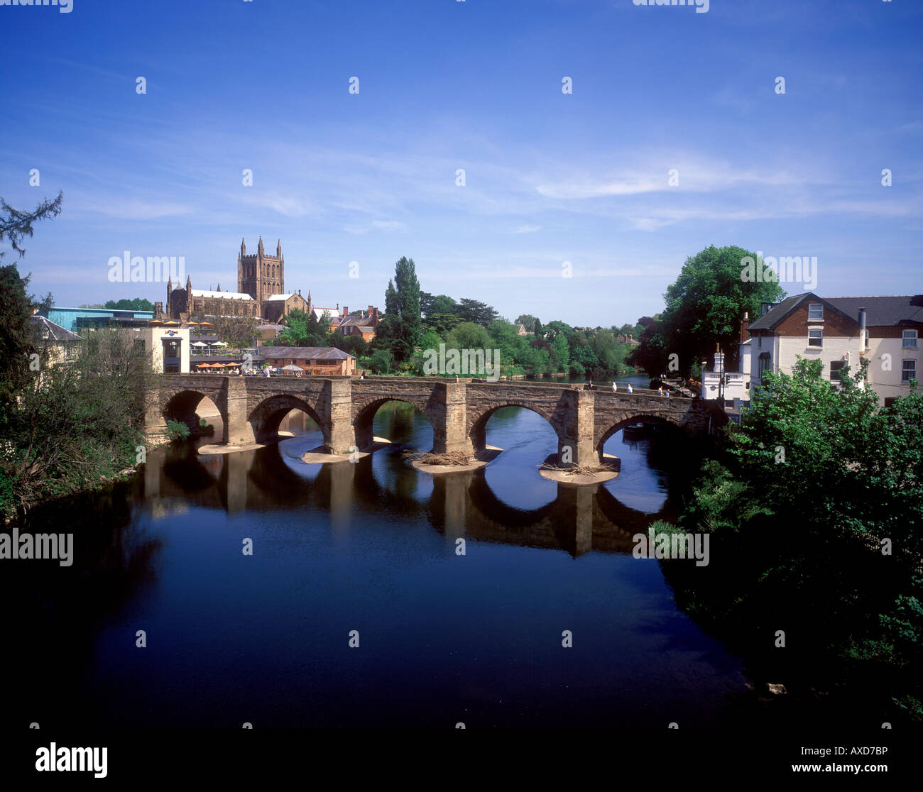 Hereford - The Old Wye Bridge Stock Photo - Alamy