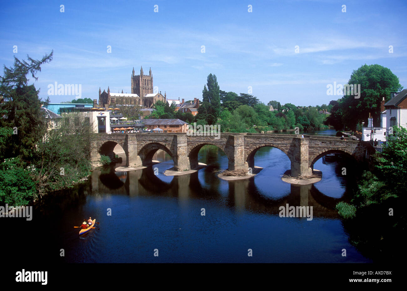 Hereford - The Old Wye Bridge Stock Photo - Alamy