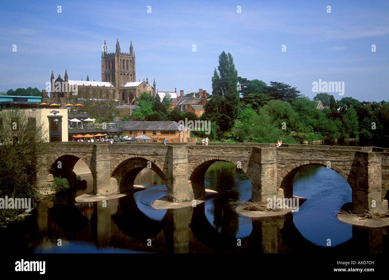 Hereford - The Old Wye Bridge Stock Photo - Alamy