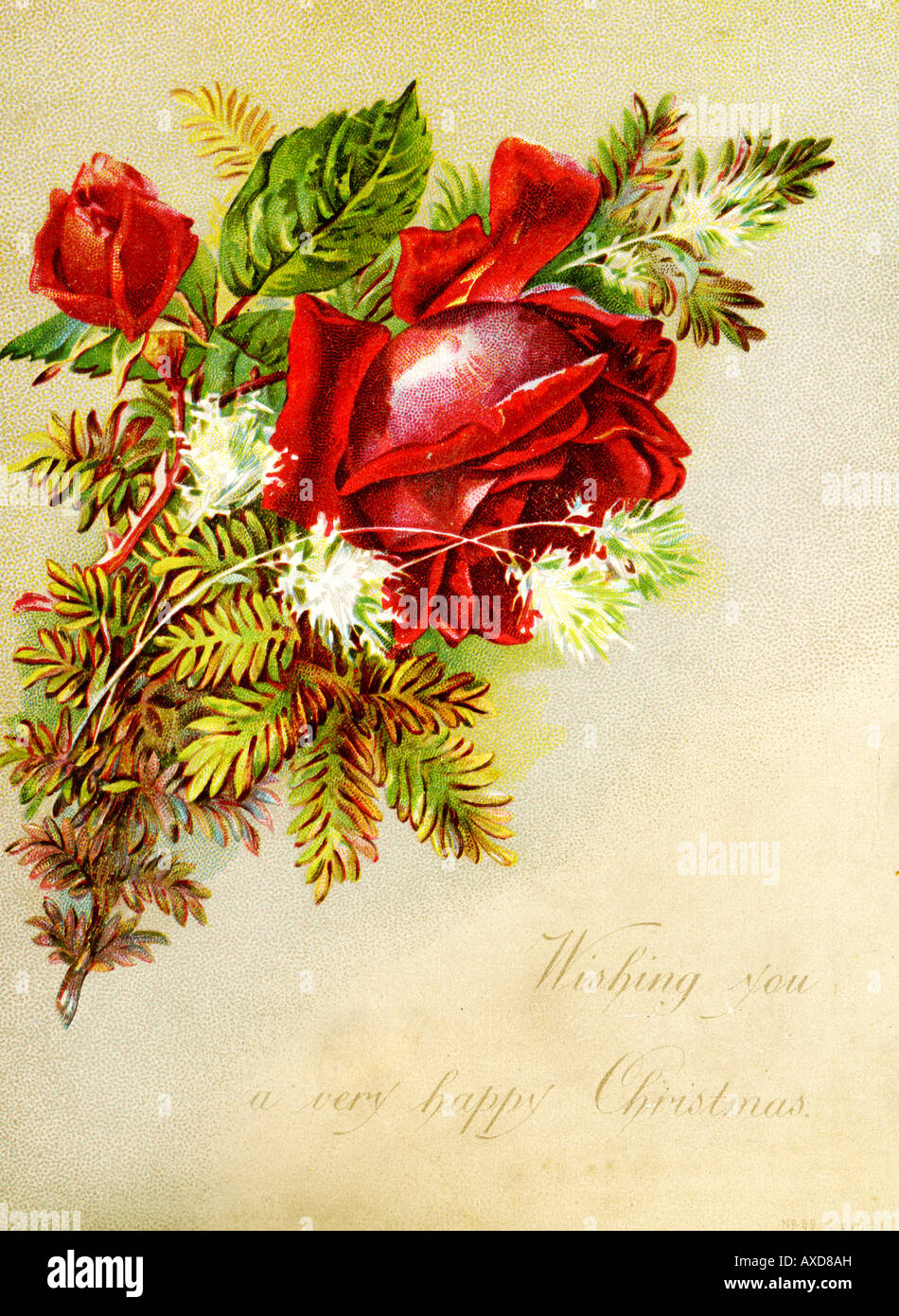 Victorian Christmas Card 1880s Stock Photo - Alamy