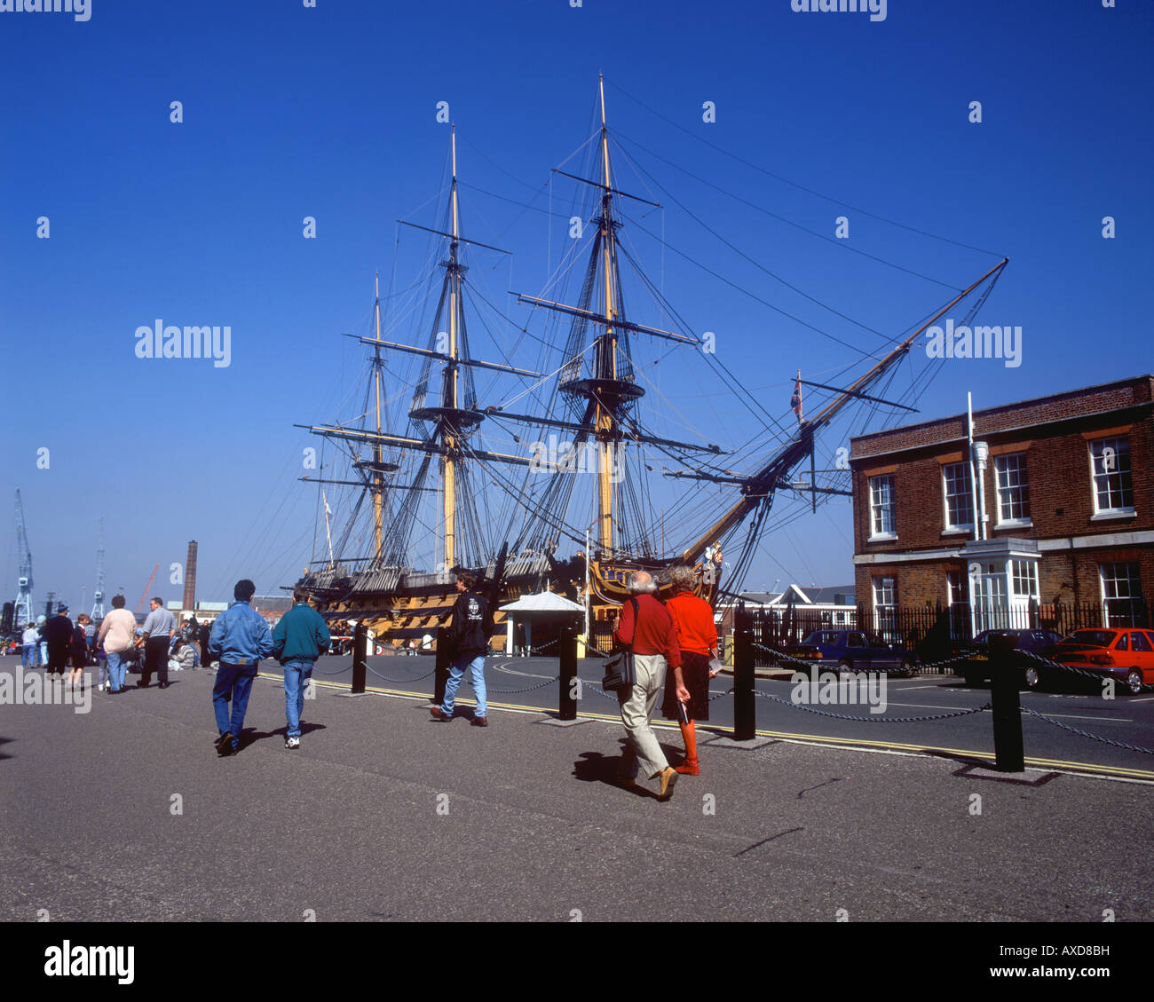 Nelson's flagship Victory in the historic Portsmouth Dockyard Stock ...