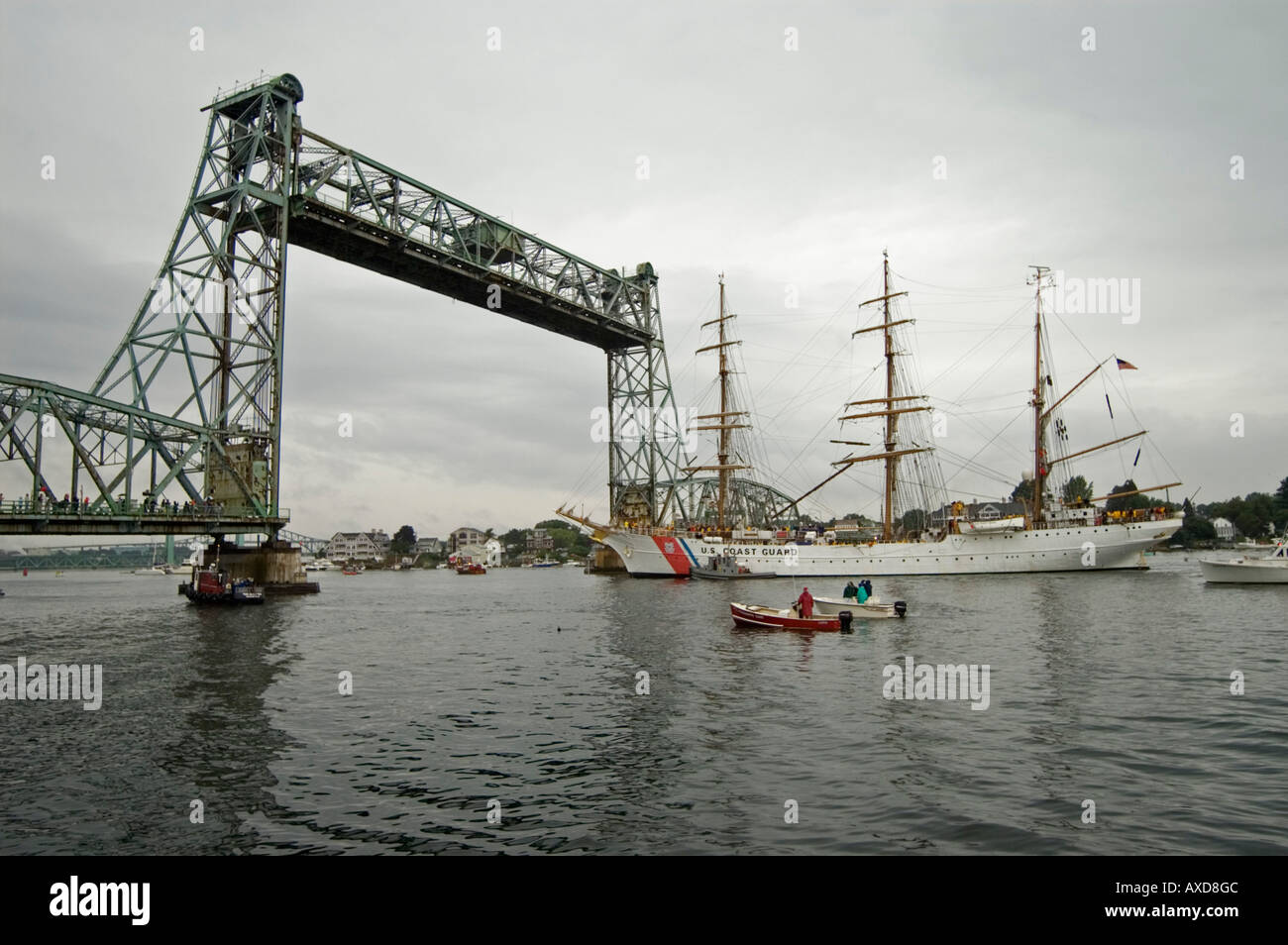 US Coast Guard Barque Eagle entering Portsmouth Harbor New Hampshire ...