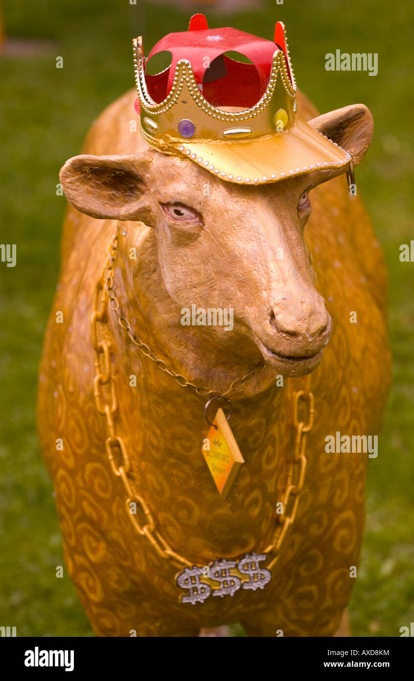 "Bling king sheep" Sheepscape lifesize sheep art project on show at ...