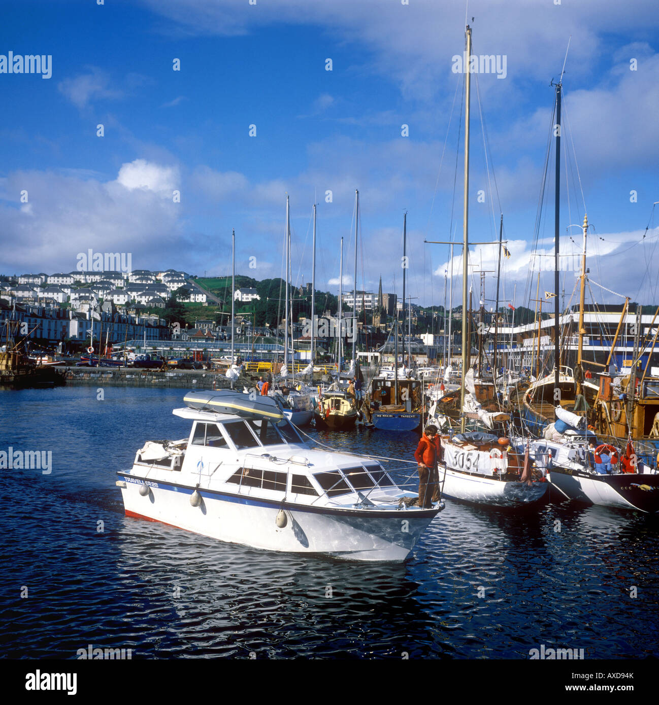 Scene in Rothesay Harbour Stock Photo - Alamy