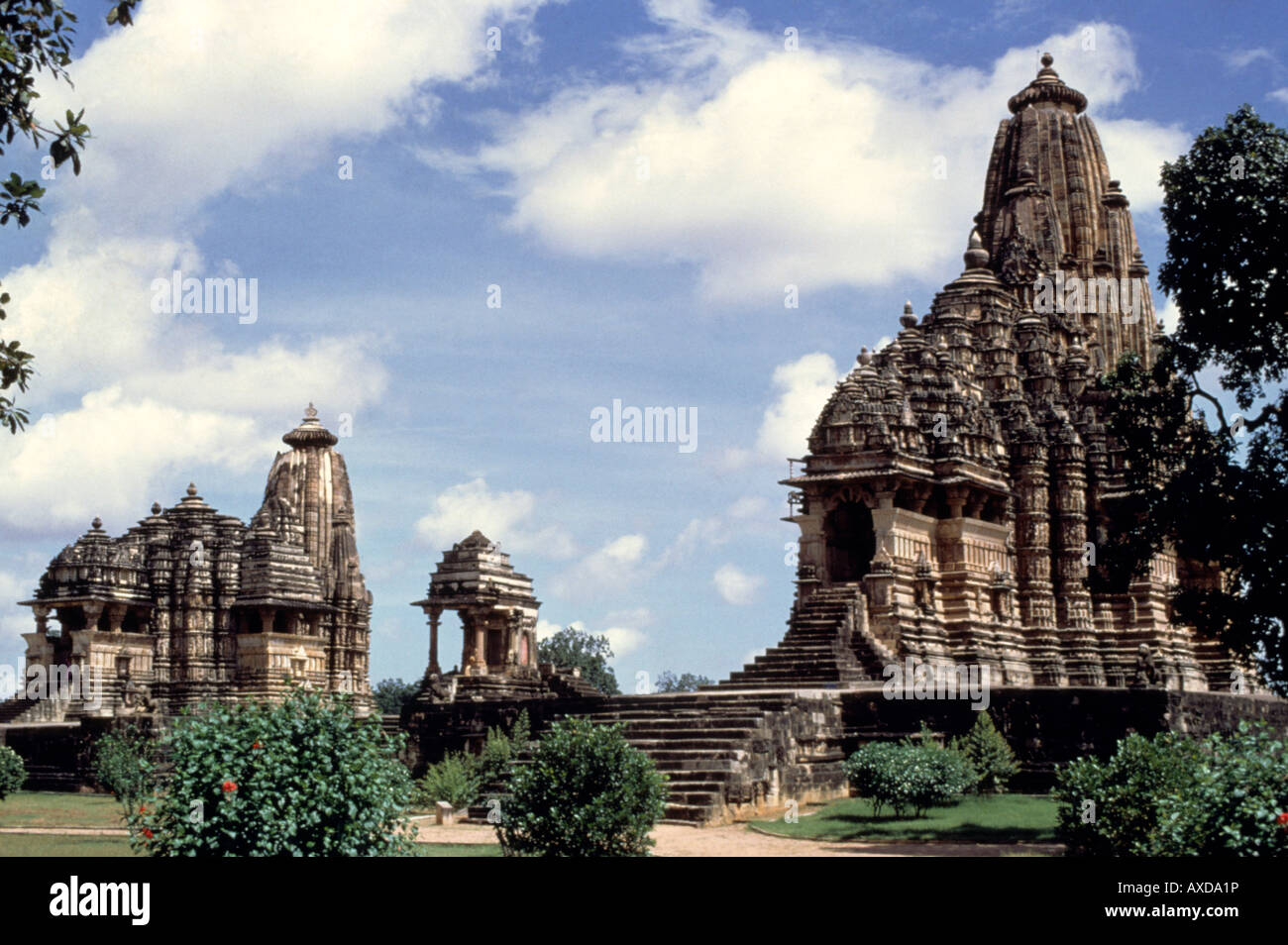 Khajuraho (india) Devi Jagdamba view from SE 1000 A.D. Madhya Pradesh ...