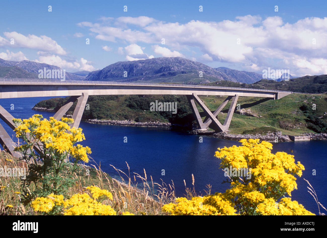 Kylestrome Bridge in the beautiful remote Sutherland countryside Stock ...