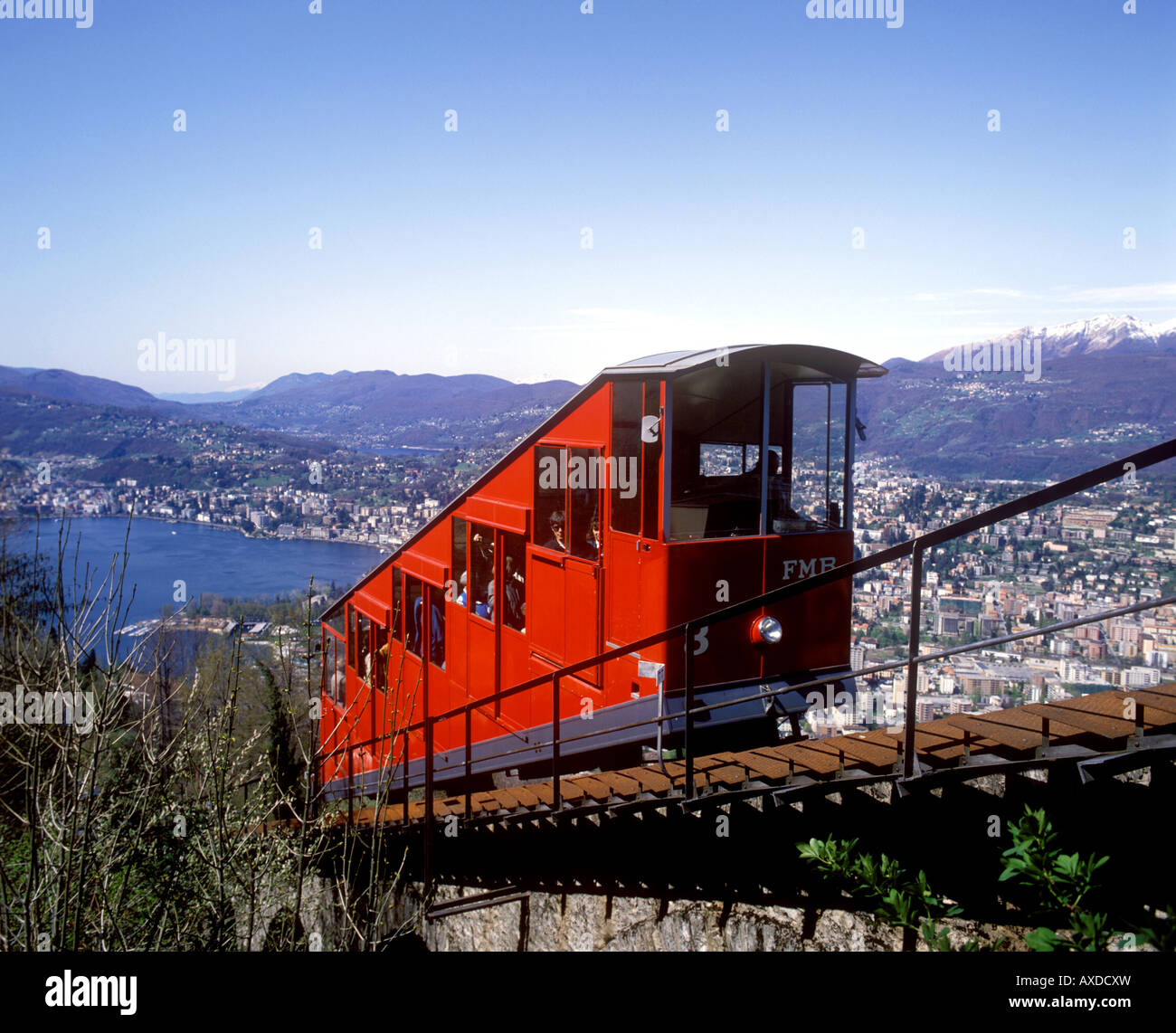 Funicular to Monte Bre above Lugano Stock Photo - Alamy Funicular to Monte Bre above Lugano Stock Photo - Alamy