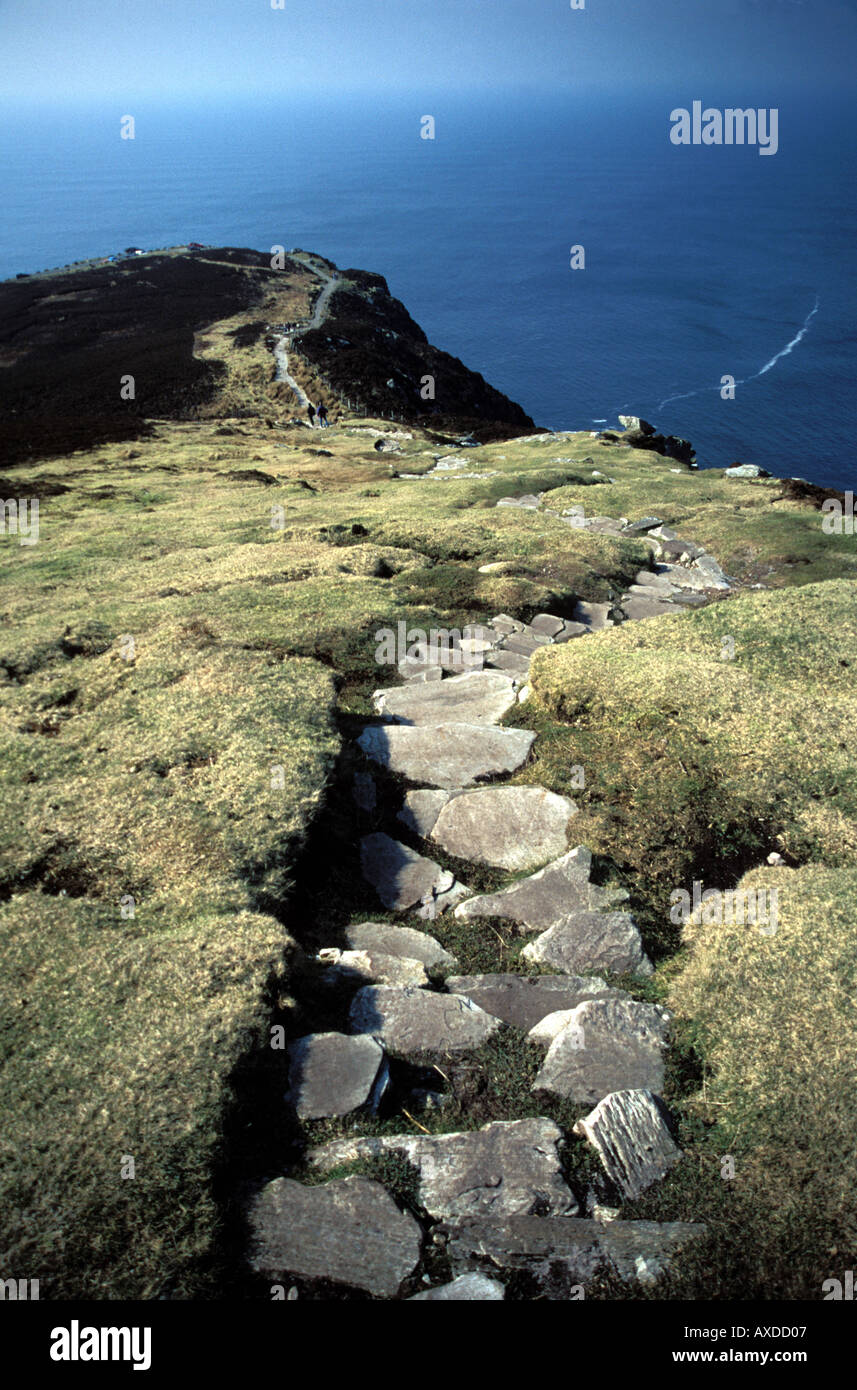 Path at Slieve League Stock Photo - Alamy