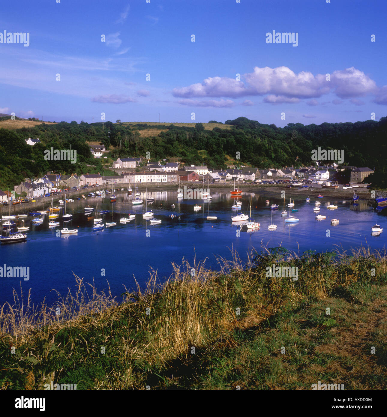 Fishguard - View of the old fishing port on the River Gwaun Stock Photo ...